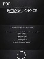 HUMSS 11 - (DISS) Rational Choice Theory | PDF