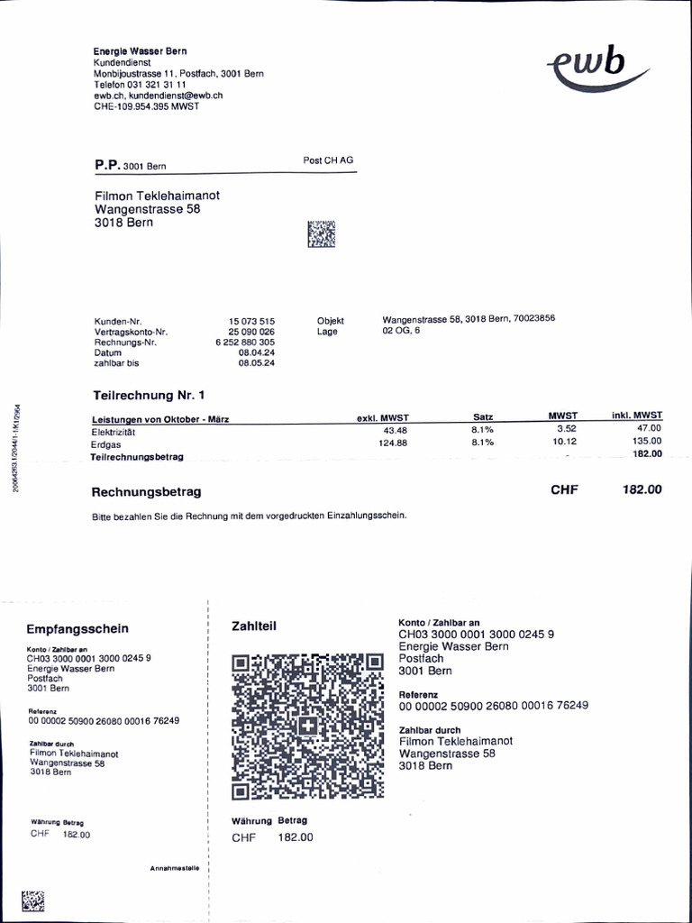 S Flex Rechnung