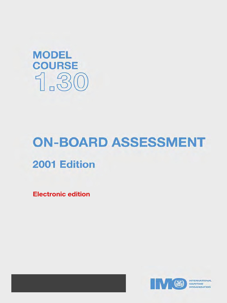 21 Model Course 1.30 On-Board Assessment, 2001 Edition | PDF