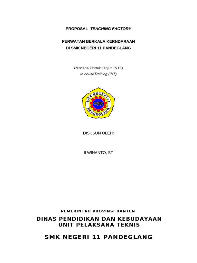 FORMAT PENYUSUNAN PROPOSAL TEFA iiw | PDF