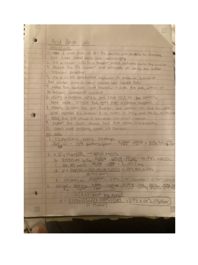 Acid Rain Lab - Google Docs | PDF