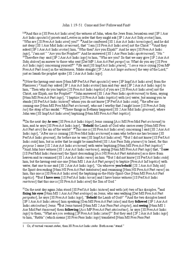 John 1:19-51 - Bible Commentary For Preaching | Download Free PDF ...