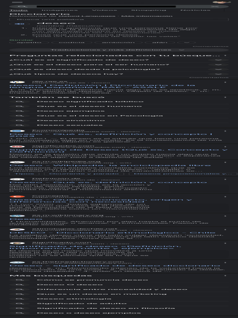 Deseo Que Significa - Buscar Con Google | PDF | Concepto | Diccionario