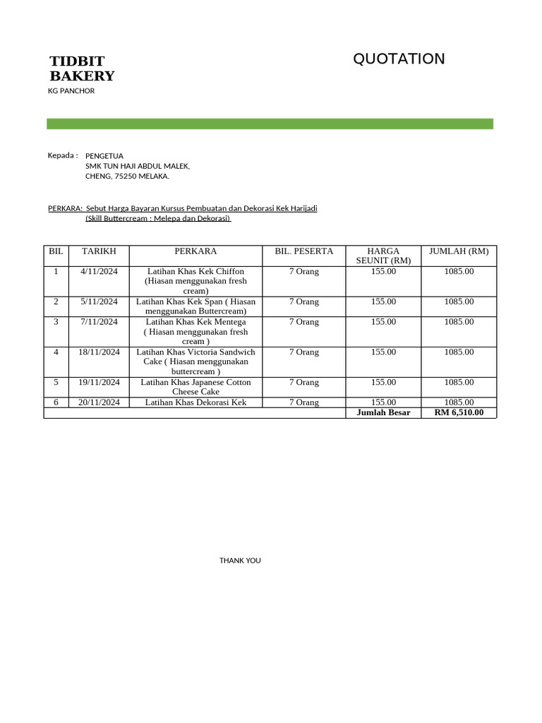 2024 ppki stham kursus kek quote tidbit | PDF