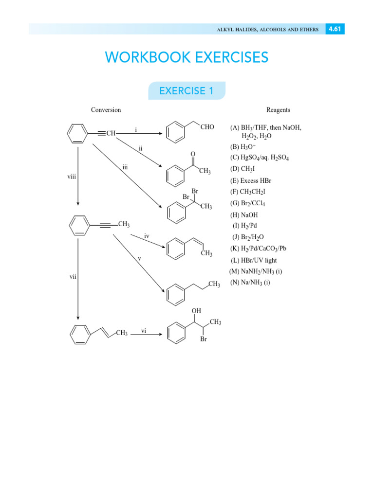 Organic Chem Work Book Part 1 | PDF | Alkene | Chemistry