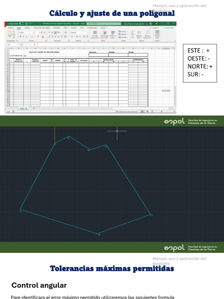 2.2 Cálculo y ajuste de poligonal | PDF