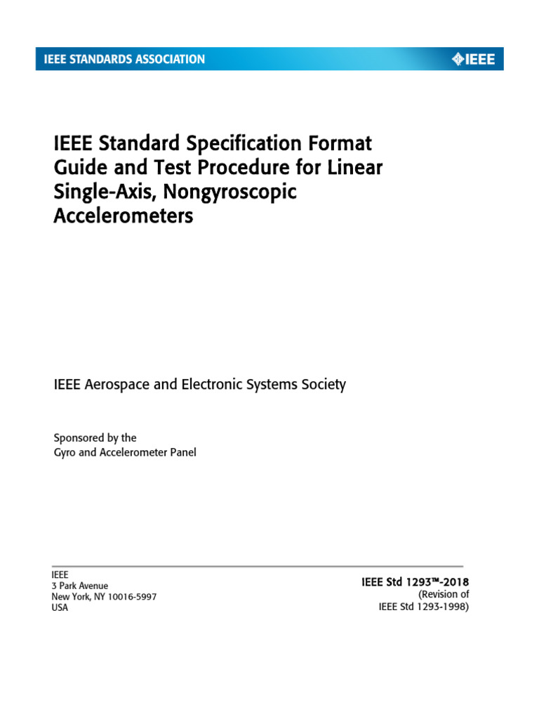 IEEE Standard Specification Format Guide and Test Procedure For Linear ...
