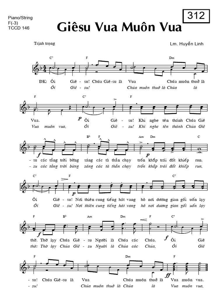 Giesu Vua Muôn Vua - Lm. Huyền Linh | PDF