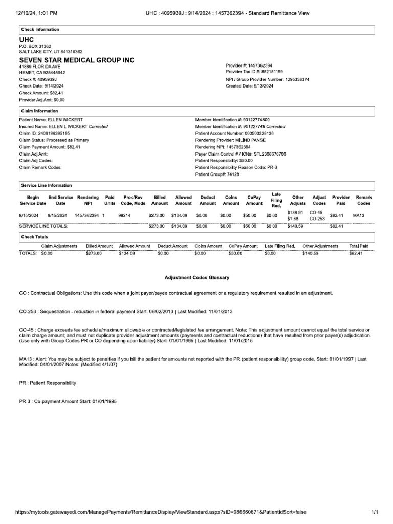 Uhc Eob 1086530 | PDF