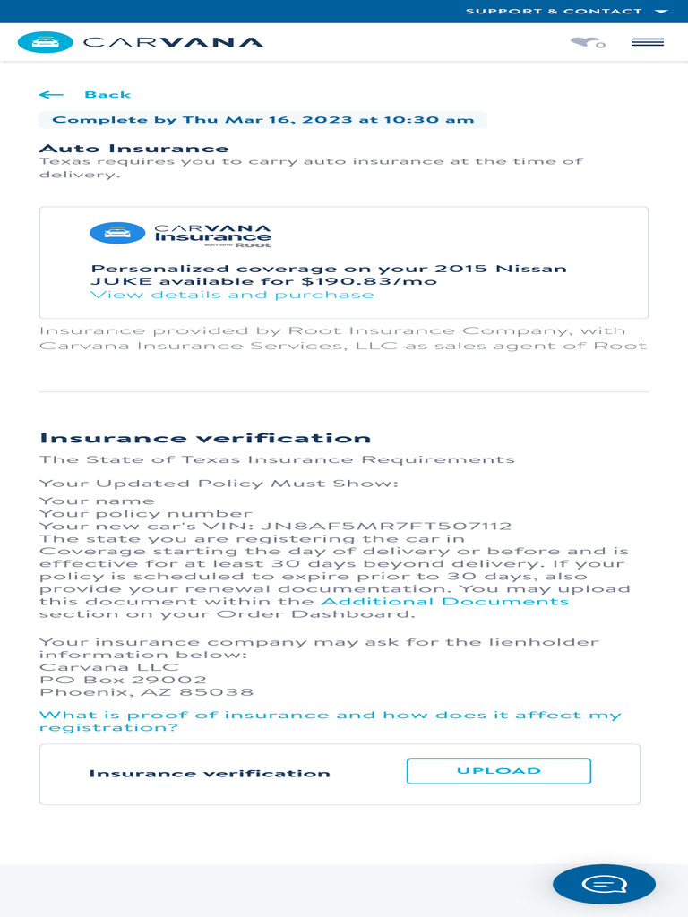 Order Placed Carvana® Purchase | PDF