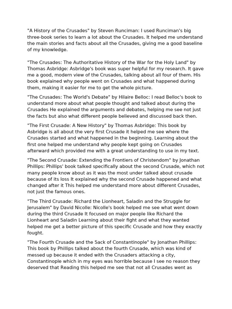 A History of The Crusades by Steven Runciman | PDF | Crusades ...