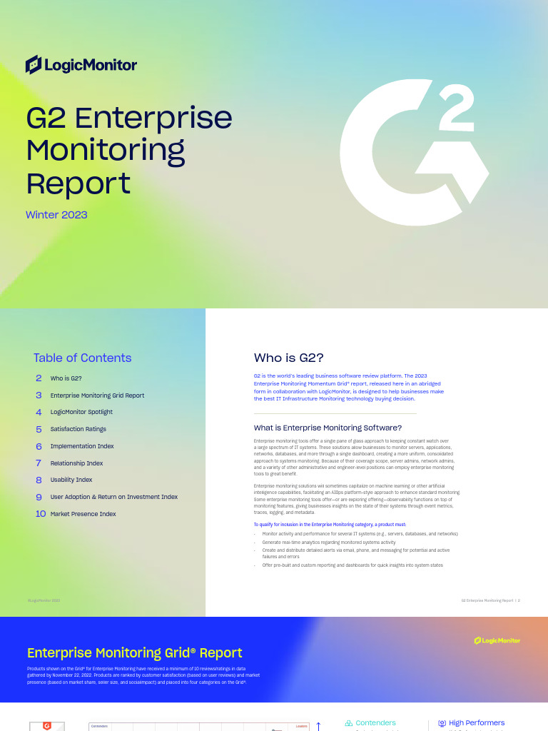2023-G2-Enterpirse-Monitoring-LogicMonitor-Grid | PDF | Usability ...