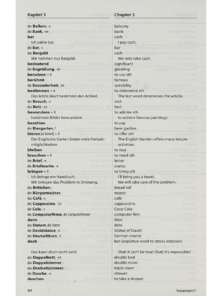 Begegnungen A1 Glossar Deutsch Englisch Compressed Page 0026 | PDF