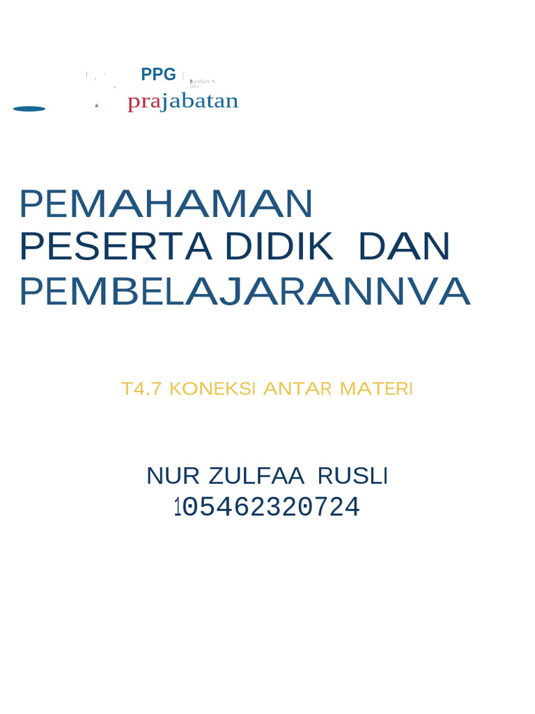 T4.7 Koneksi Antar Materi | PDF