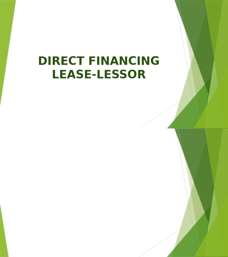 Direct Financing | PDF