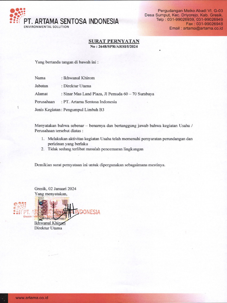 SPL 2024-ARSI Pengumpul GSK | PDF