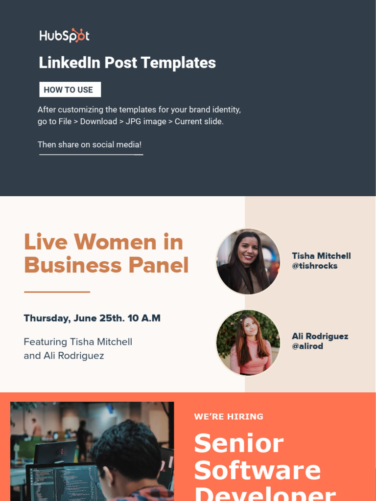 5 LinkedIn Post Templates | PDF