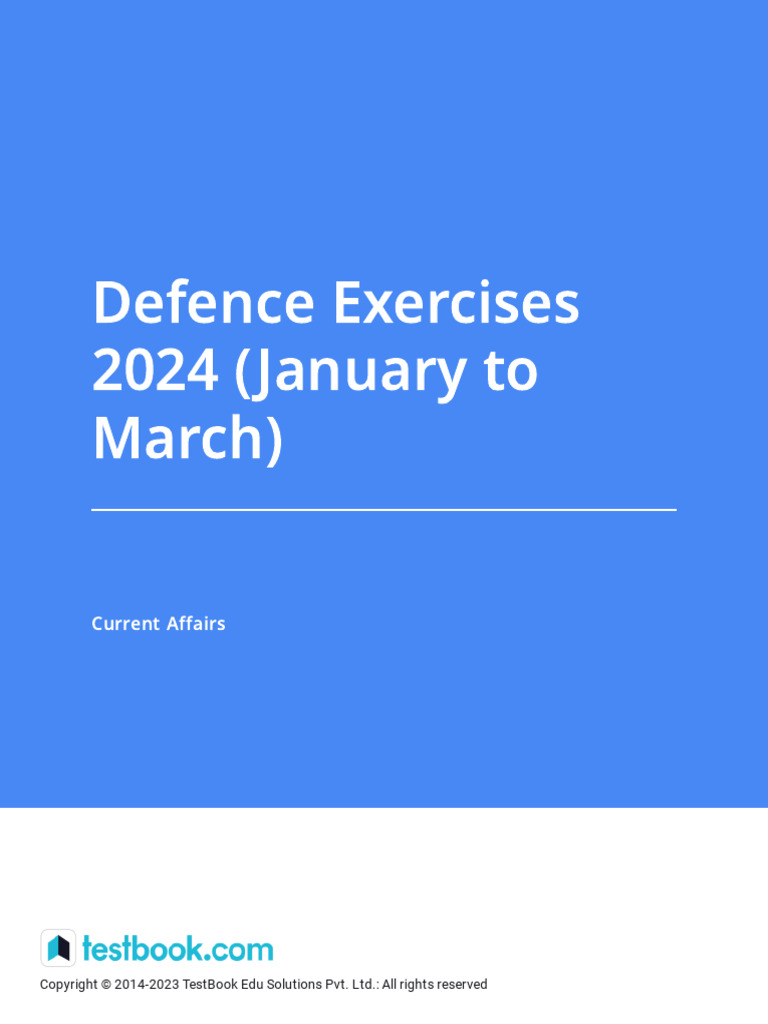 Defence Exercises 2024 (January To March) | PDF | Military Organization | International Security