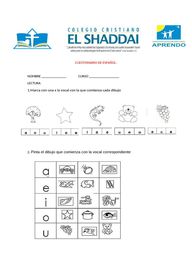 EXAMEN DE LECTOESCRITURA TP.1 | PDF