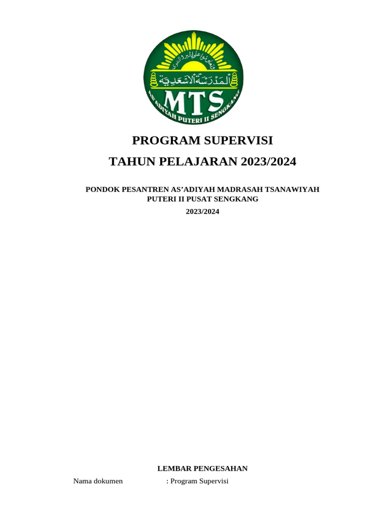 Program - Supervisi - Madrasah 2023 | PDF