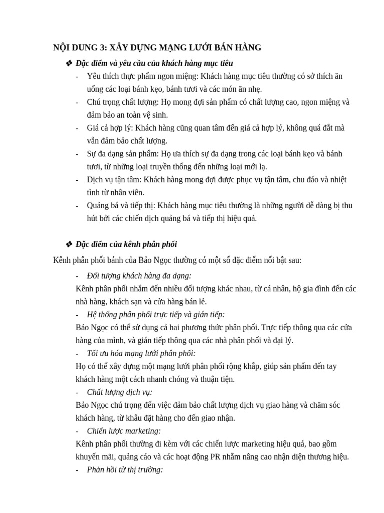 N I Dung 3: Xây D NG M NG Lư I Bán Hàng | PDF