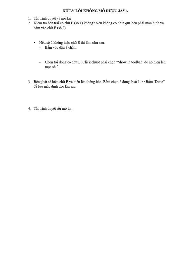 Xu Ly Khong Mo Duoc Java | PDF