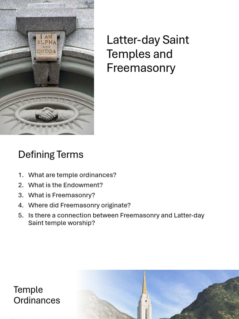 Latter-day Saint Temples & Freemasonry | PDF | Freemasonry | Knights ...