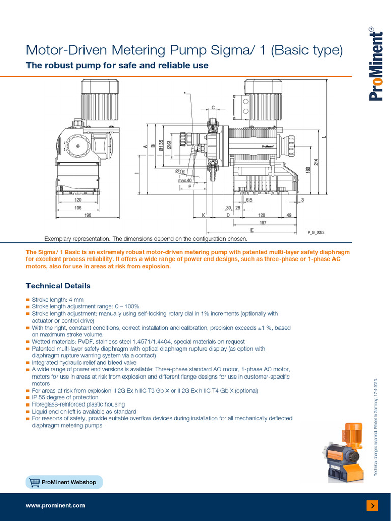 Prominent-Flyer-sigma-1-basis-type-motor-driven-en | PDF | Pump ...