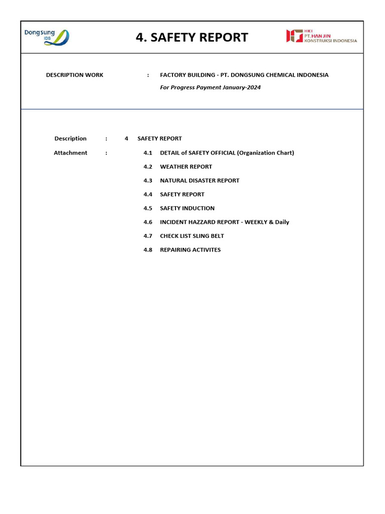 4 SAFETY REPORT - 2024.01.31-Compressed - Compressed | PDF