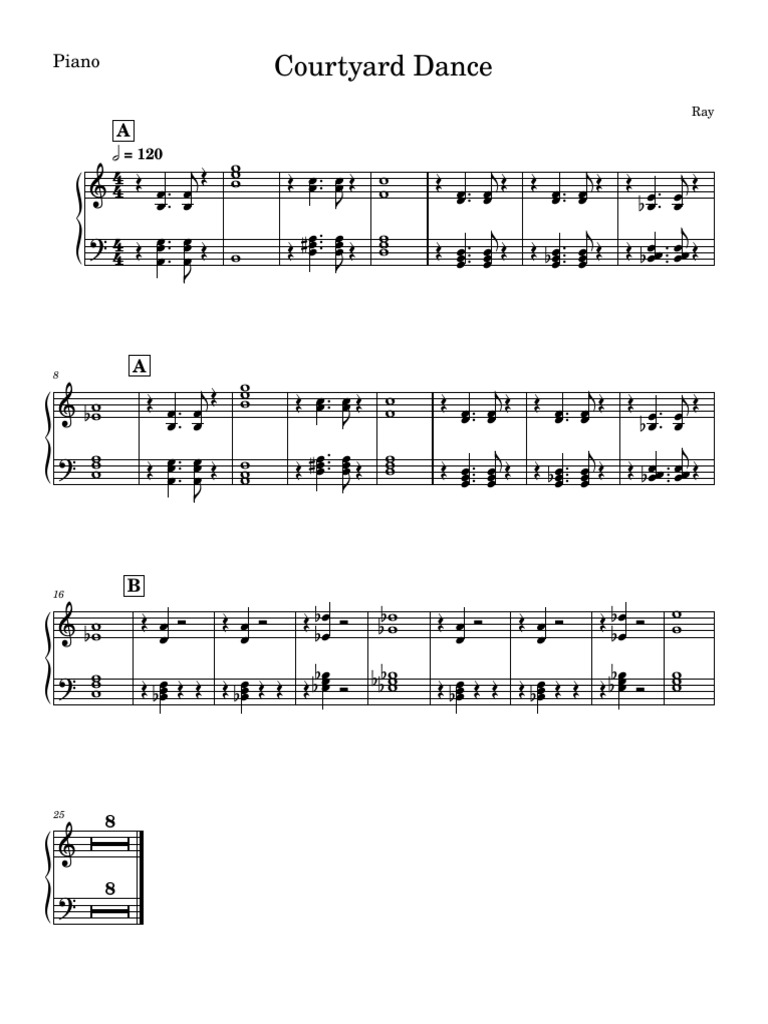 Courtyard Dance-Piano | PDF