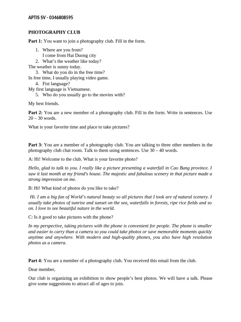 Photography Club | PDF