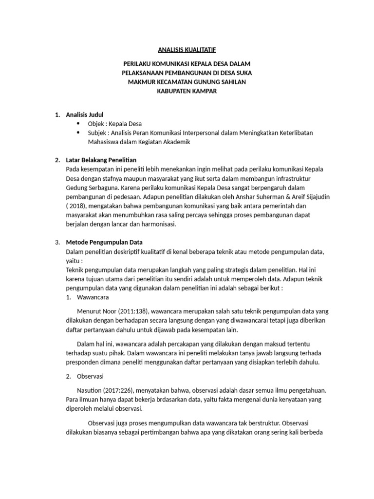 ANALISIS KUALITATIF NOUFAL AFFANDI | PDF