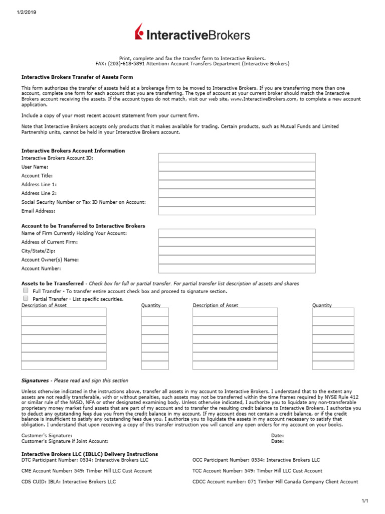 Futures_Transfer_Form | PDF | Market (Economics) | Investing