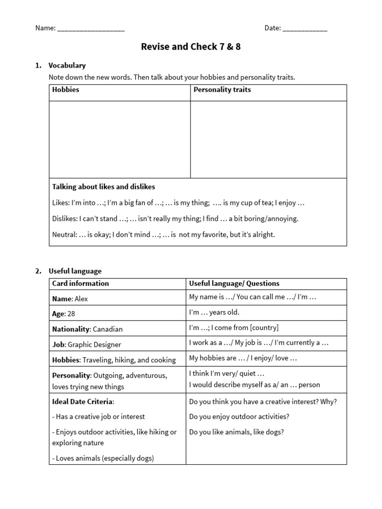 Speed Dating Conversation Guide | PDF