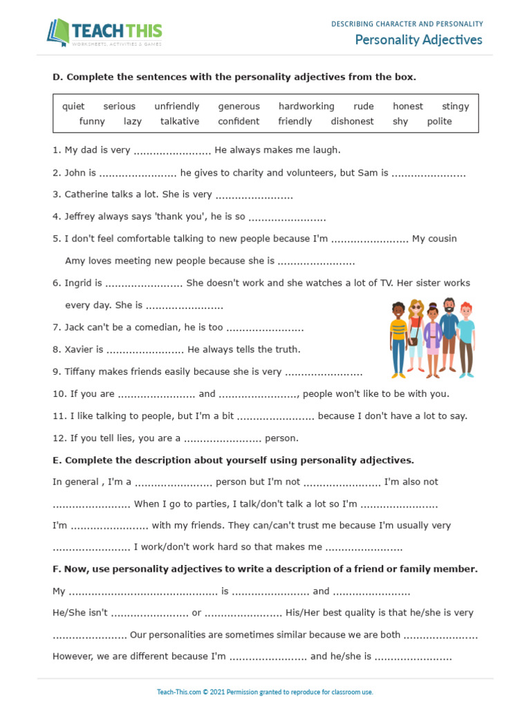 Revise and Check 7-8 - Personality Adjectives | PDF