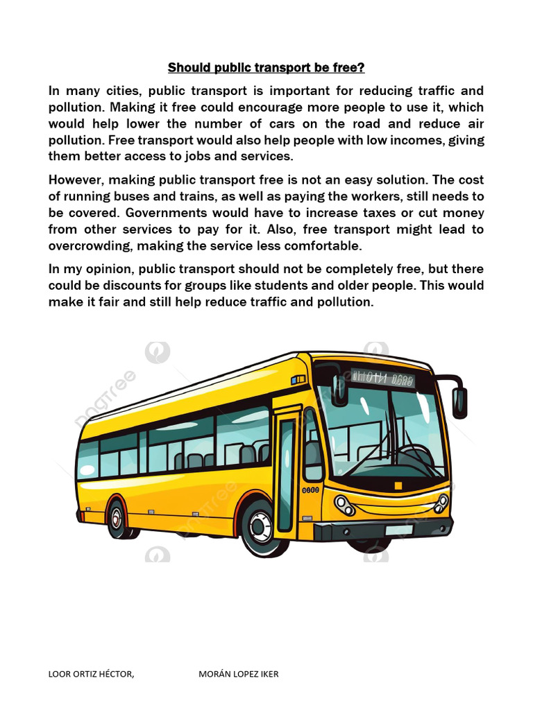 Should Public Transport Be Free | PDF