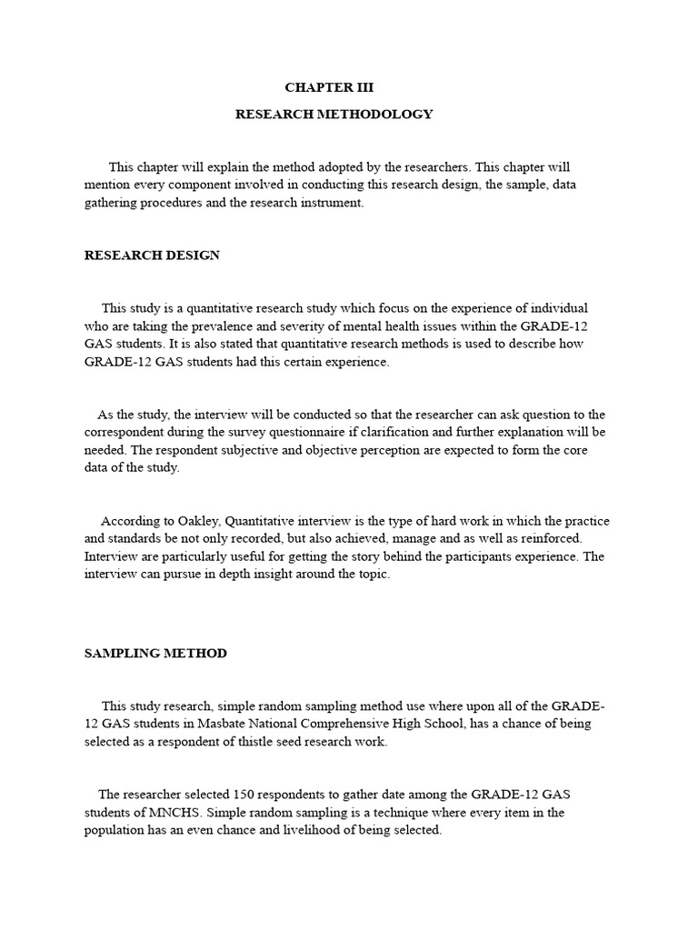 CHAPTER-3-OF-RESEARCH | PDF | Sampling (Statistics) | Questionnaire