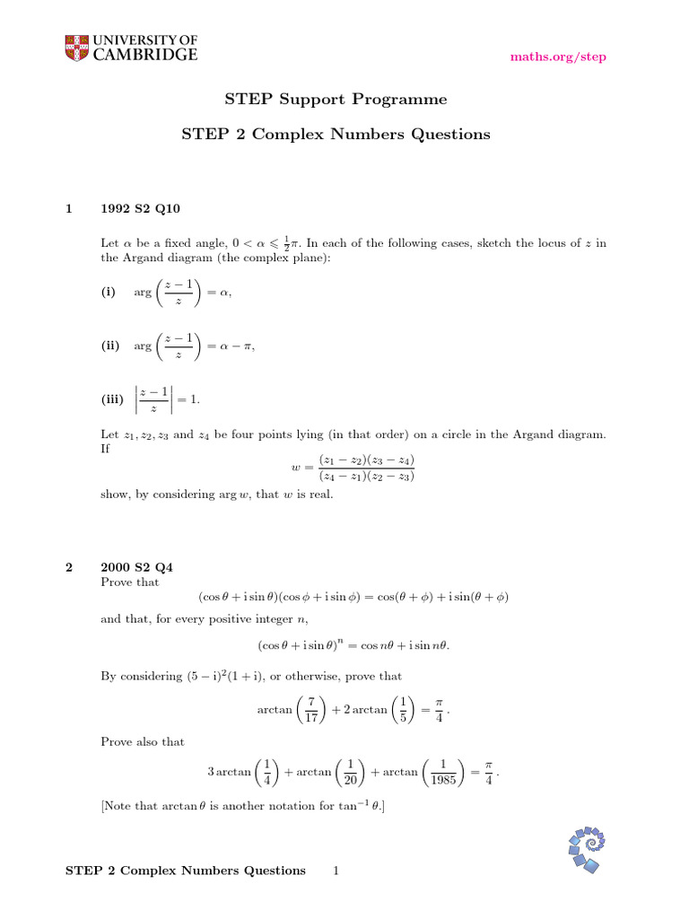 Complex Questions 2019 1-1 | PDF