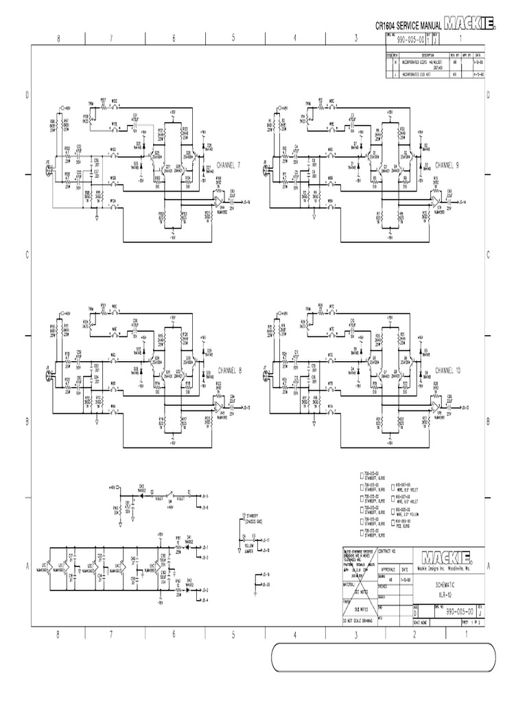 SCH - XLR 10 PCB Assembly Schematics, Layout, and Instructions (055-005 ...