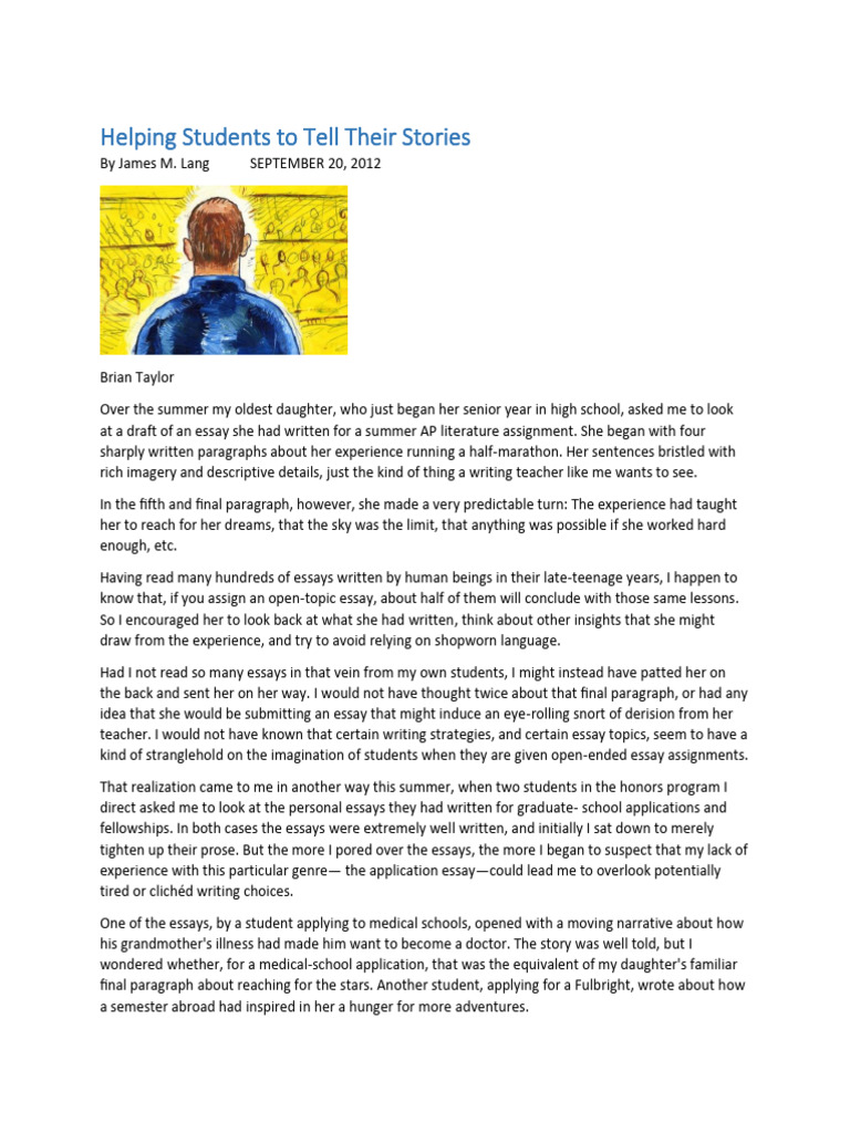 Lang - Helping Students To Tell Their Stories - Online | PDF | Essays