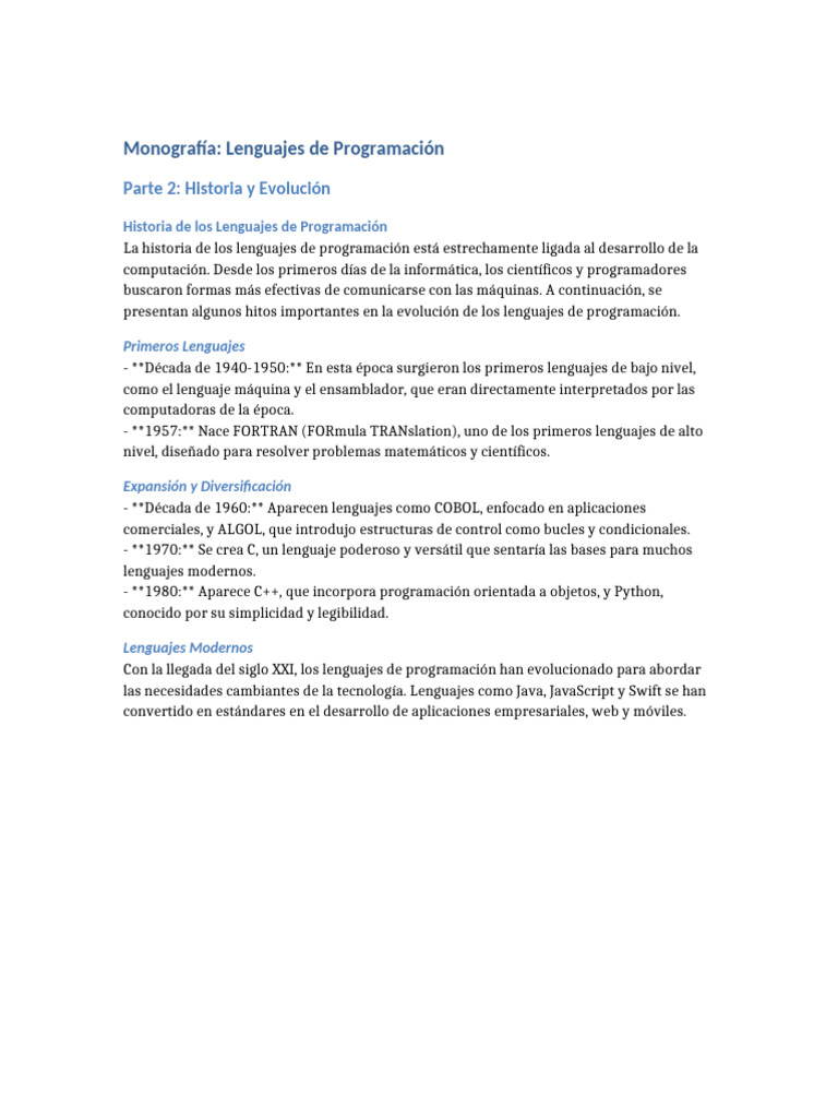 Parte 2 Lenguajes Programacion | PDF
