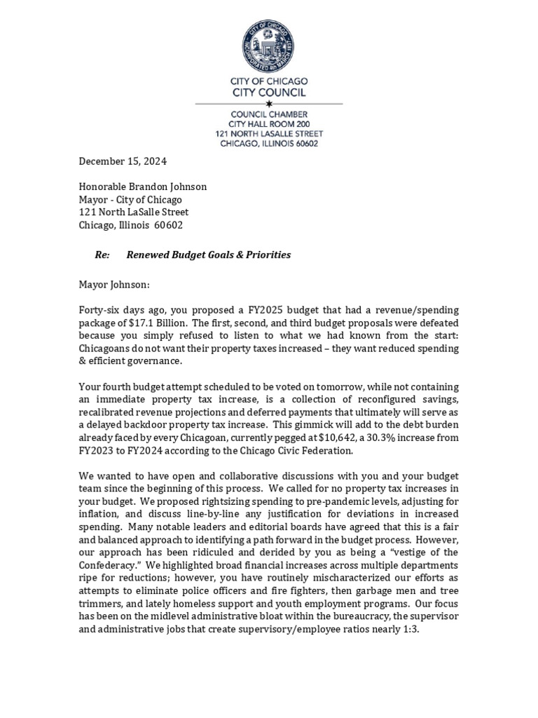 Chicago Budget Priorities and Cuts | PDF | Budget