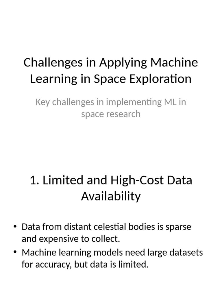 ML Challenges in Space Exploration | PDF | Machine Learning | Simulation