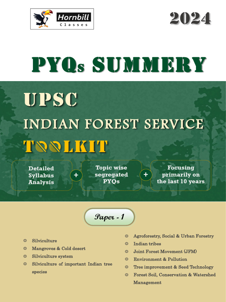 IFoS 2024: PYQs and Syllabus Overview | PDF | Forests | Mangrove