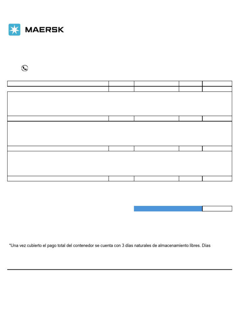 Cotizacion Maersk | PDF