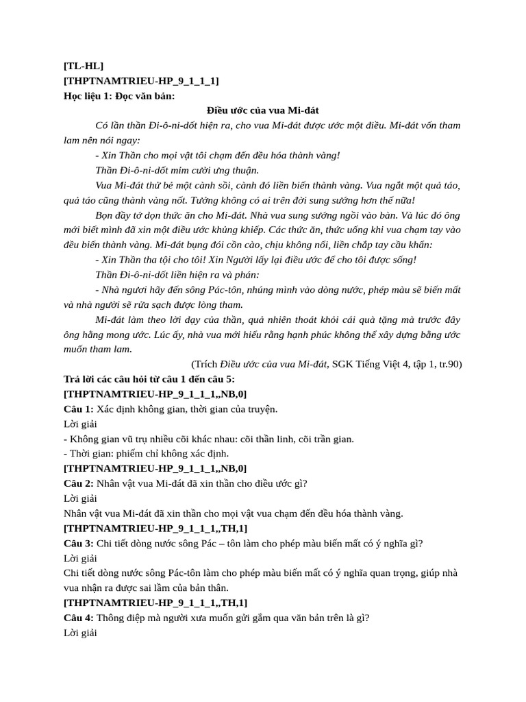 K10 Nam Triệu | PDF