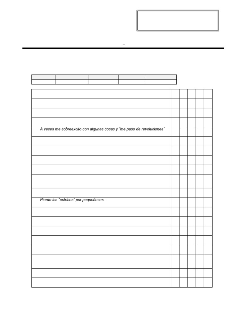 Bads Dex Questionnaire | PDF