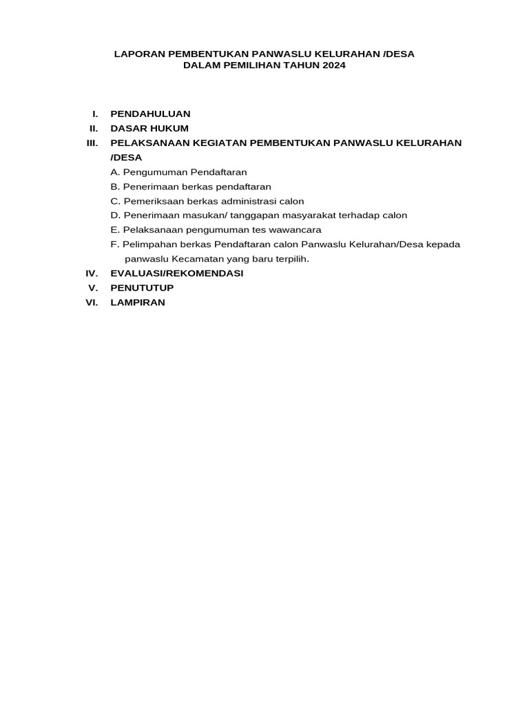 Format Laporan PKD Dan PTPS | PDF