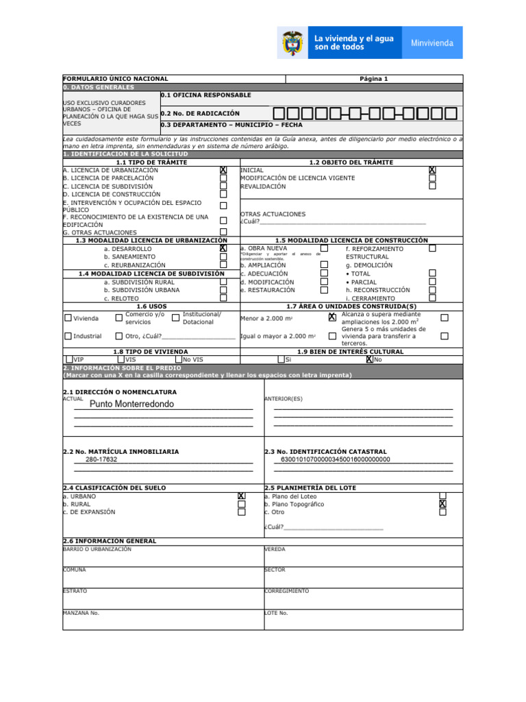 Formulario Unico Nacional | PDF