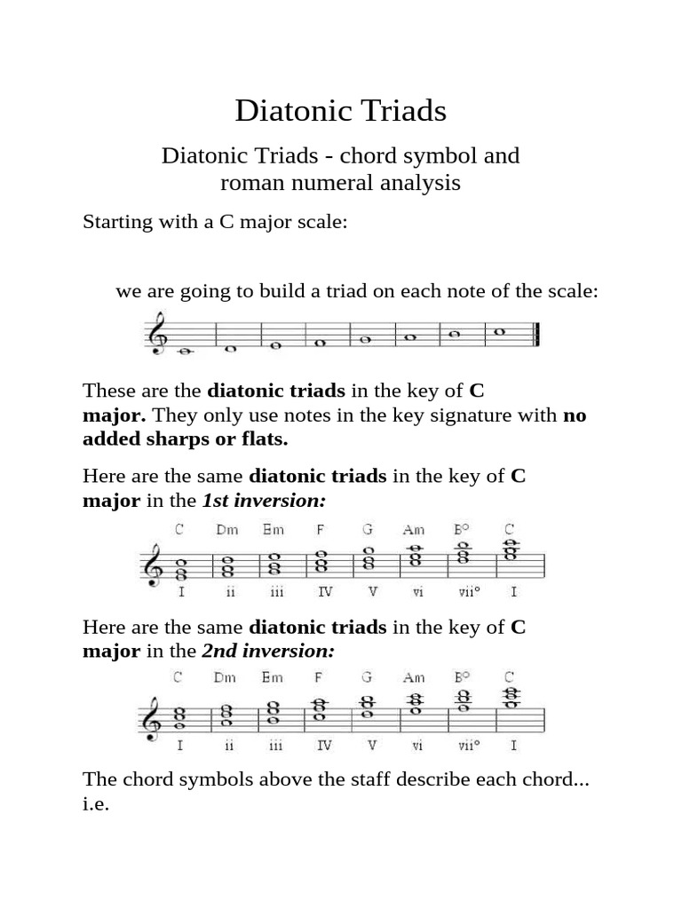 Diatonic Triads | PDF